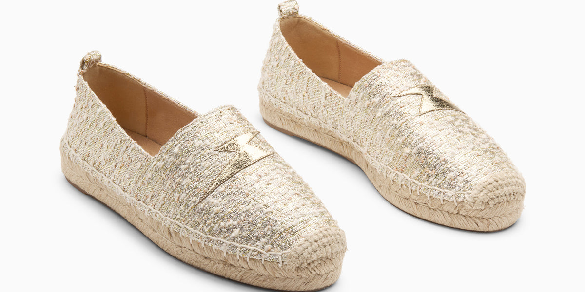 Erika gold espadrilles • Vanessa Wu